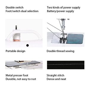 Mini Sewing Machine, Dual Speed Portable Sewing Machine for Household, Travel, Basic Sewing, Children, Beginners, Kids