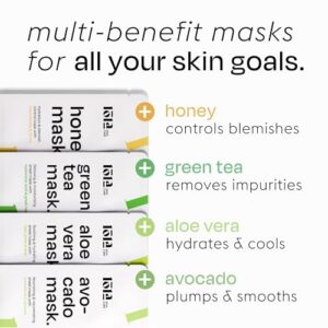 Face Masks Skincare Sheet with Aloe Vera - Beauty Facial Mask, Face Mask Bulk for Brightens Skin, Moisturizing & Boosts Collagen, Hydrating Face Masks Sheets, Face Masks Beauty Pack, 8 pcs Sheet Mask