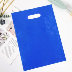 TOSPARTY 40PCS Blue Plastic Gift Bags Candy Bags Die Cut Plastic Bags are Sturdy Party Assorted Plastic Candy Bag Gift Bag