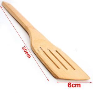 6pcs Wooden Spoons for Cooking Wooden Kitchen Cookware Spatula Spoon Slotted Spatula Salad Fork Nonstick Kitchen Utensil Set Accessories