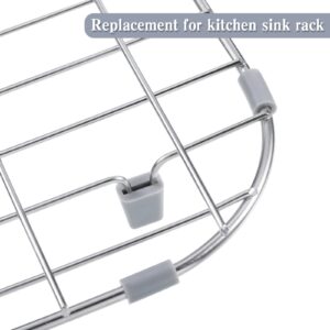 40 Pieces Hard Rubber Feet for Sink Grid Sink Protecter Rubber Grid Kitchen Sink Wire Protective Rack Feet Grate Rubber Wire Bumper Replacement Protector Parts for Kitchen Rack (Gray)