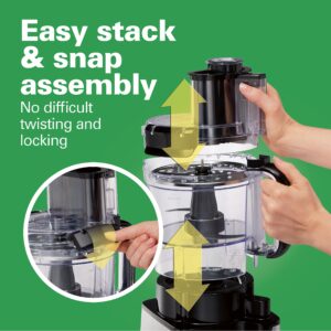 Hamilton Beach Stack & Snap Food Processor and Wave Action Blender Bundle