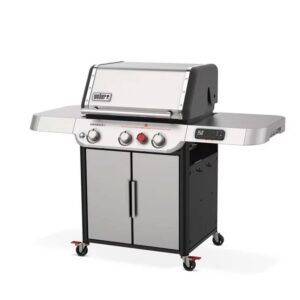 weber genesis smart sx-325s liquid propane gas smart grill, stainless steel