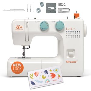 sewing machine for beginners, the dream by american home, 15 built-in stitches, great for refashioning clothes, ah700