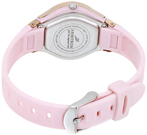 Armitron Sport Women's Quartz Sport Watch with Plastic Strap, Pink, 12 (Model: 25/6418RGP)