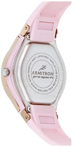 Armitron Sport Women's Quartz Sport Watch with Plastic Strap, Pink, 12 (Model: 25/6418RGP)