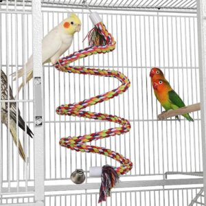 Yaheetech 69'' Extra Large Bird Cage Metal Parrot Cage w/Detachable Stand for Mid-Sized Parrots Cockatiels Conures Parakeets Lovebirds Budgie Finch, White