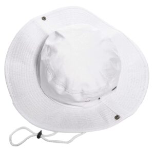 men and women fishing hat and safari cap wide brim boonie hat bucket hats with sun protection for big head xl white