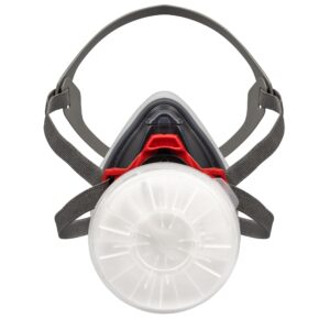 parcil distribution t-90 half face, adjustable, lightweight, comfortable respirator mask with multi purpose protection with quick release filter for all day wear