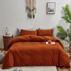 clothknow burnt orange comforter set full 3pcs terracotta bedding comforter sets rust comforter full size soft caramel full size comforter sets