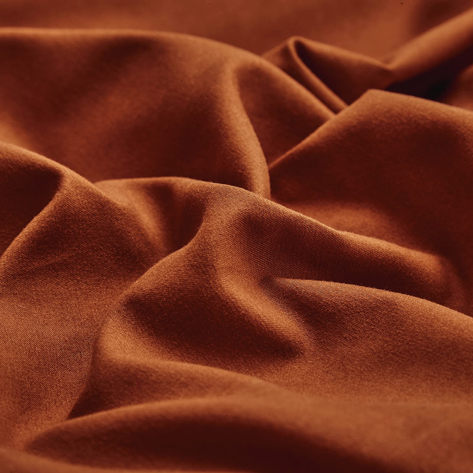 CLOTHKNOW Burnt Orange Comforter Set Full 3Pcs Terracotta Bedding Comforter Sets Rust Comforter Full Size Soft Caramel Full Size Comforter Sets