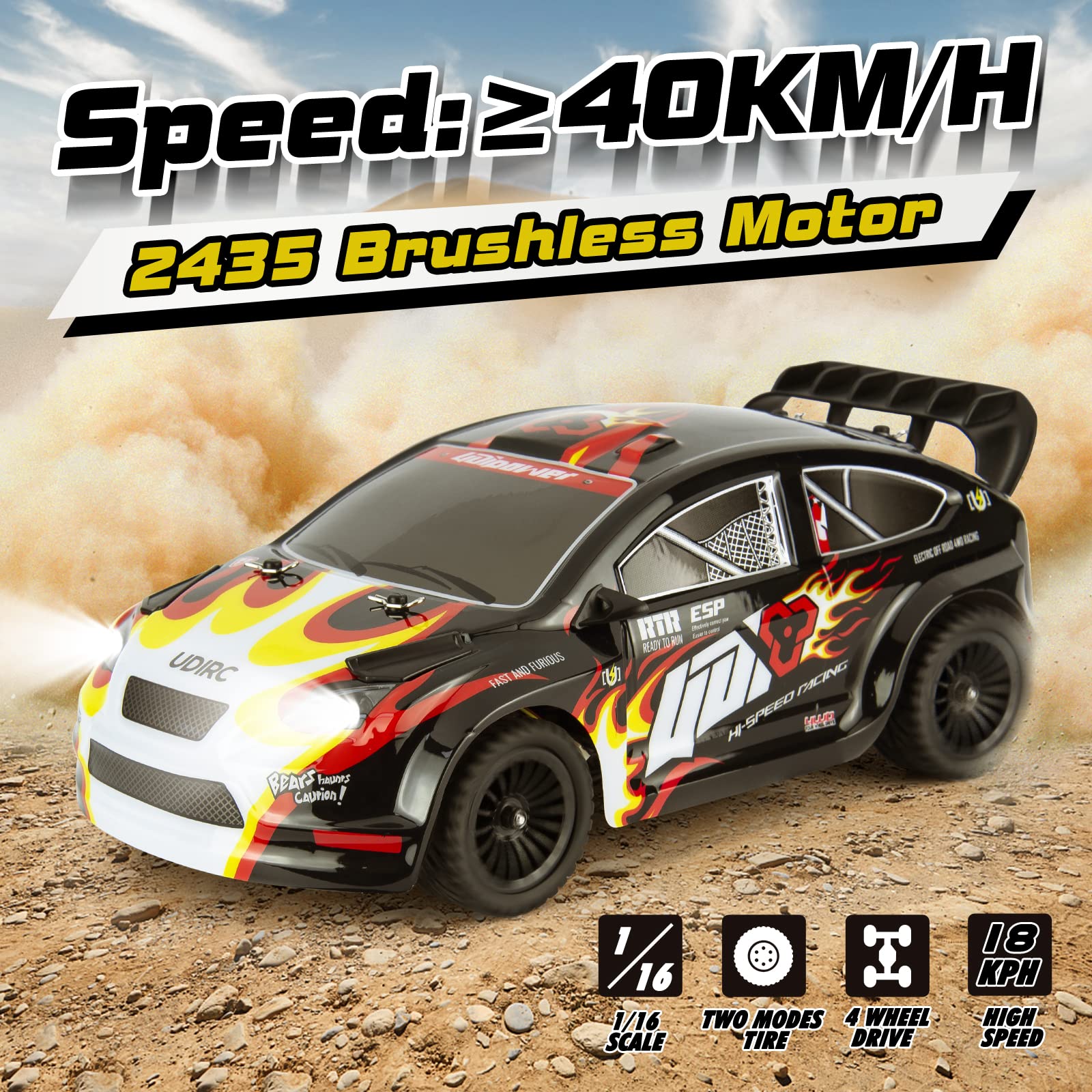 Cheerwing Brushless 1/16 High Speed Remote Control Car, 4WD 25MPH Fast RC Car RC Drift Car for Kids and Adults