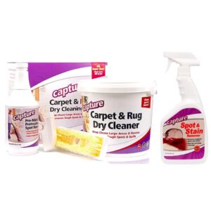 capture carpet total care kit 400 & capture spot and stain remover (32 oz), couch, sofa cleaner and stain remover - bundle