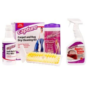 capture carpet total care kit 100 & capture spot and stain remover (32 oz), couch, sofa cleaner and stain remover bundle