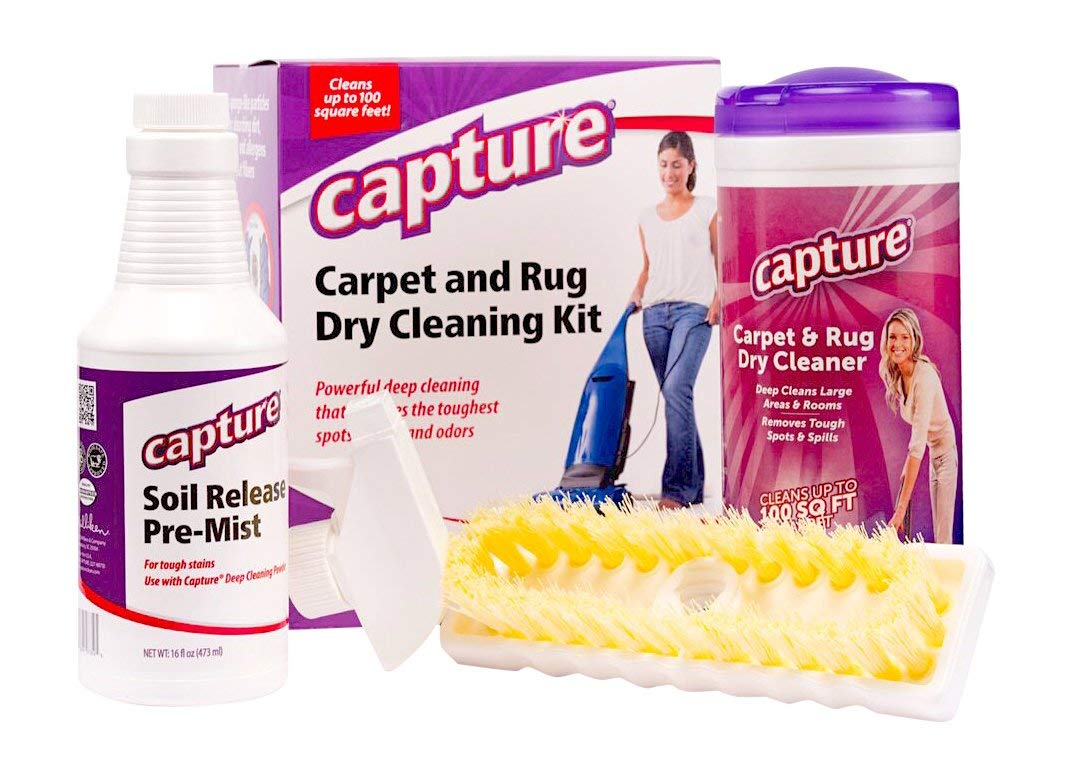 Capture Carpet Total Care Kit 100 & Capture Spot and Stain Remover (32 oz), Couch, Sofa Cleaner and Stain Remover Bundle