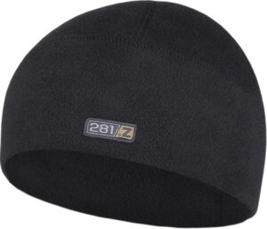 281z polartec fleece classic 100 winter skull cap - military tactical outdoor sport - watch cap beanie (black, large)