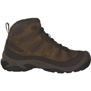 KEEN Men's Circadia Mid Height Comfortable Waterproof Hiking Boots, Bison/Brindle, 9.5