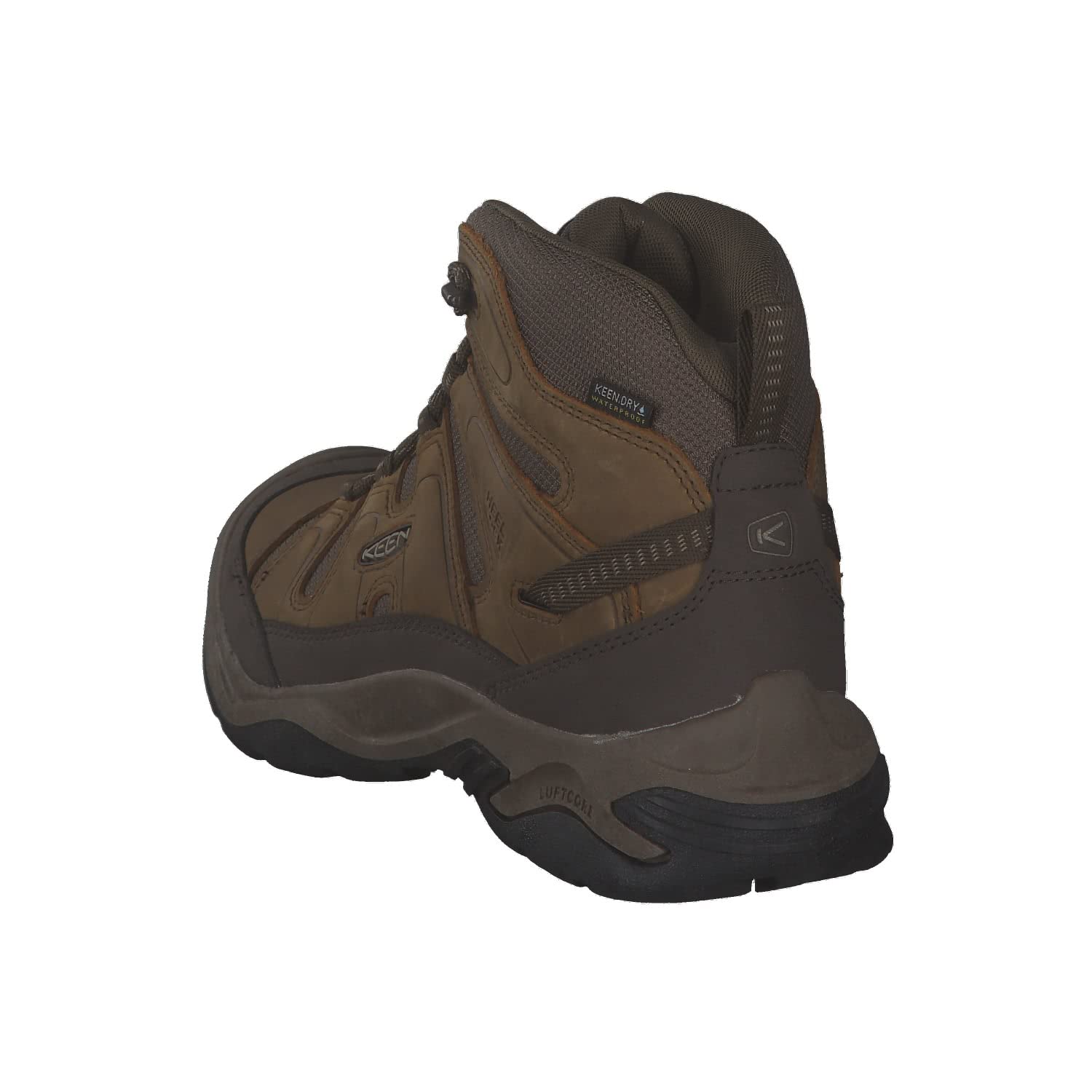 KEEN Men's Circadia Mid Height Comfortable Waterproof Hiking Boots, Bison/Brindle, 9.5