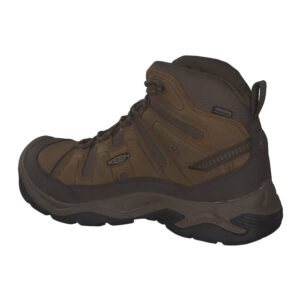 KEEN Men's Circadia Mid Height Comfortable Waterproof Hiking Boots, Bison/Brindle, 9.5