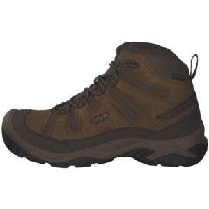 KEEN Men's Circadia Mid Height Comfortable Waterproof Hiking Boots, Bison/Brindle, 9.5