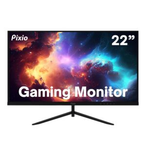 pixio px222 22" 75hz fhd 1080p va gaming monitor with vga and hdmi inputs