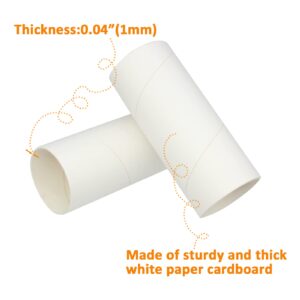 suituts 40 Pack Cardboard Tubes Bulk Craft Roll Tubes, Empty Toilet Paper Rolls For Craft DIY Art,1.6X3.9 Inch Craft Tubes Come with 100 Sheets Colorful Paper and 80 Pieces Wiggle Eyes (White)