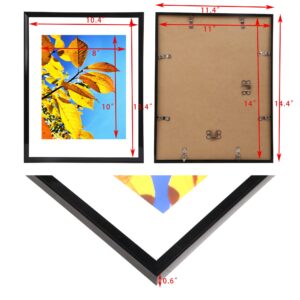 Aynoo 11x14 Picture Frame Black Set of 3 Pack 11x14 Picture Frames Display Pictures 6x8 11x14 Wall Mounting Thin Border Photo Frame for Wall,Black, 3Pack