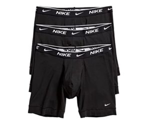 nike men`s everyday cotton stretch boxer briefs 3 pack (x-large, black(ke1107-001)/w)