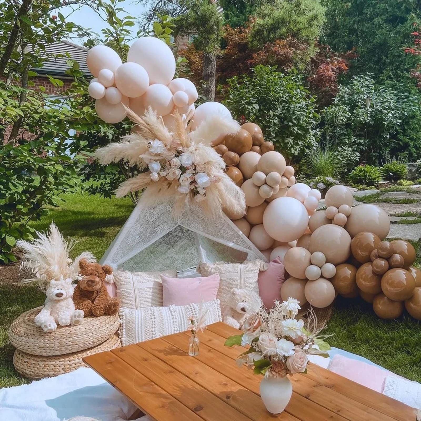 100pcs Sand White Balloons 18 inch +12 inch +10 inch +5 inch Party Nude White Balloon Birthday Balloons Baby Shower Decorations Wedding Balloons bulk