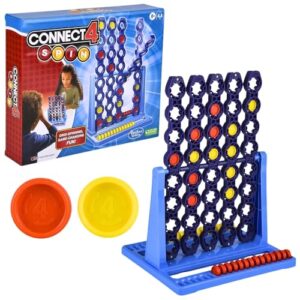 hasbro gaming connect 4 spin game, features spinning connect 4 grid, 2 player board games for family and kids, strategy board games, ages 8 and up