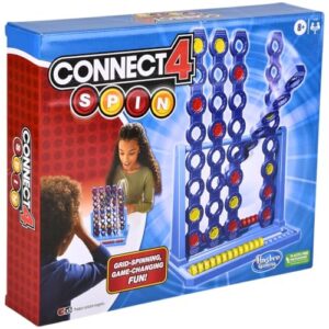 Hasbro Gaming Connect 4 Spin Game, Features Spinning Connect 4 Grid, 2 Player Board Games for Family and Kids, Strategy Board Games, Ages 8 and Up