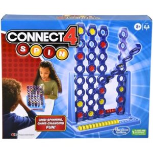 Hasbro Gaming Connect 4 Spin Game, Features Spinning Connect 4 Grid, 2 Player Board Games for Family and Kids, Strategy Board Games, Ages 8 and Up