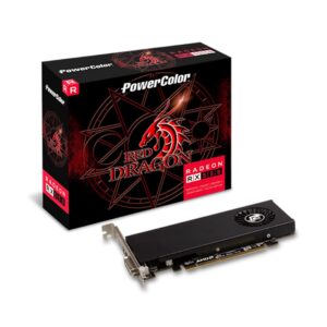 powercolor red dragon amd radeon rx 550 4gb gddr5 low profile graphics card