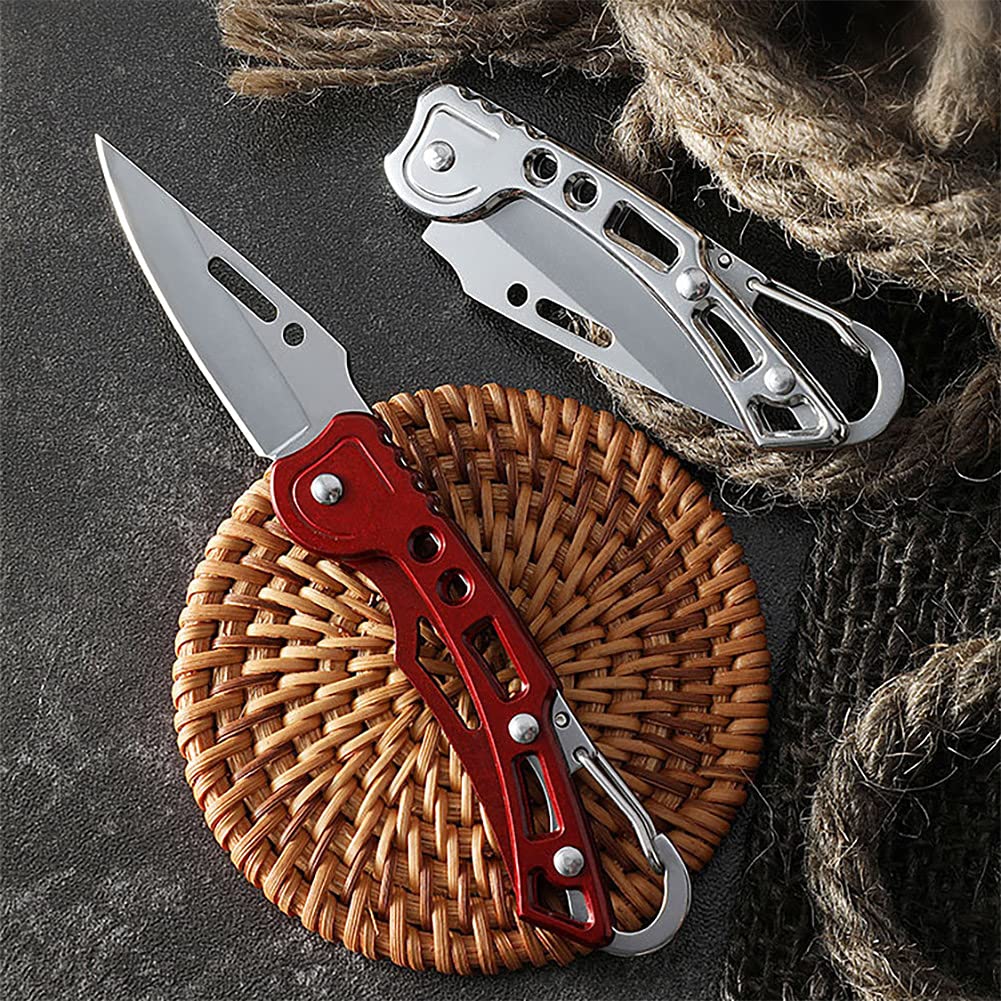 Pocket Folding Knife, Tactical Knife, Super Sharp Blade only 2.2 inch, Good for Camping Survival Indoor and Outdoor Activities, Easy-to-Carry, Mens Gift (Red)