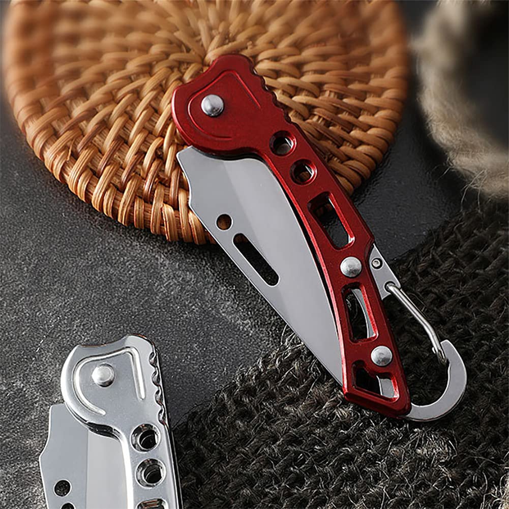 Pocket Folding Knife, Tactical Knife, Super Sharp Blade only 2.2 inch, Good for Camping Survival Indoor and Outdoor Activities, Easy-to-Carry, Mens Gift (Red)