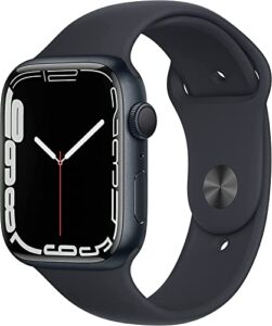 apple watch series 7 (gps, 45mm) midnight aluminum case with midnight sport band (renewed)