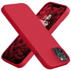 love 3000 compatible with iphone 13 pro max phone case | thickening liquid silicone | anti-scratch microfiber lining | full-body duty heavy protection case for iphone 13 pro max women girls, red