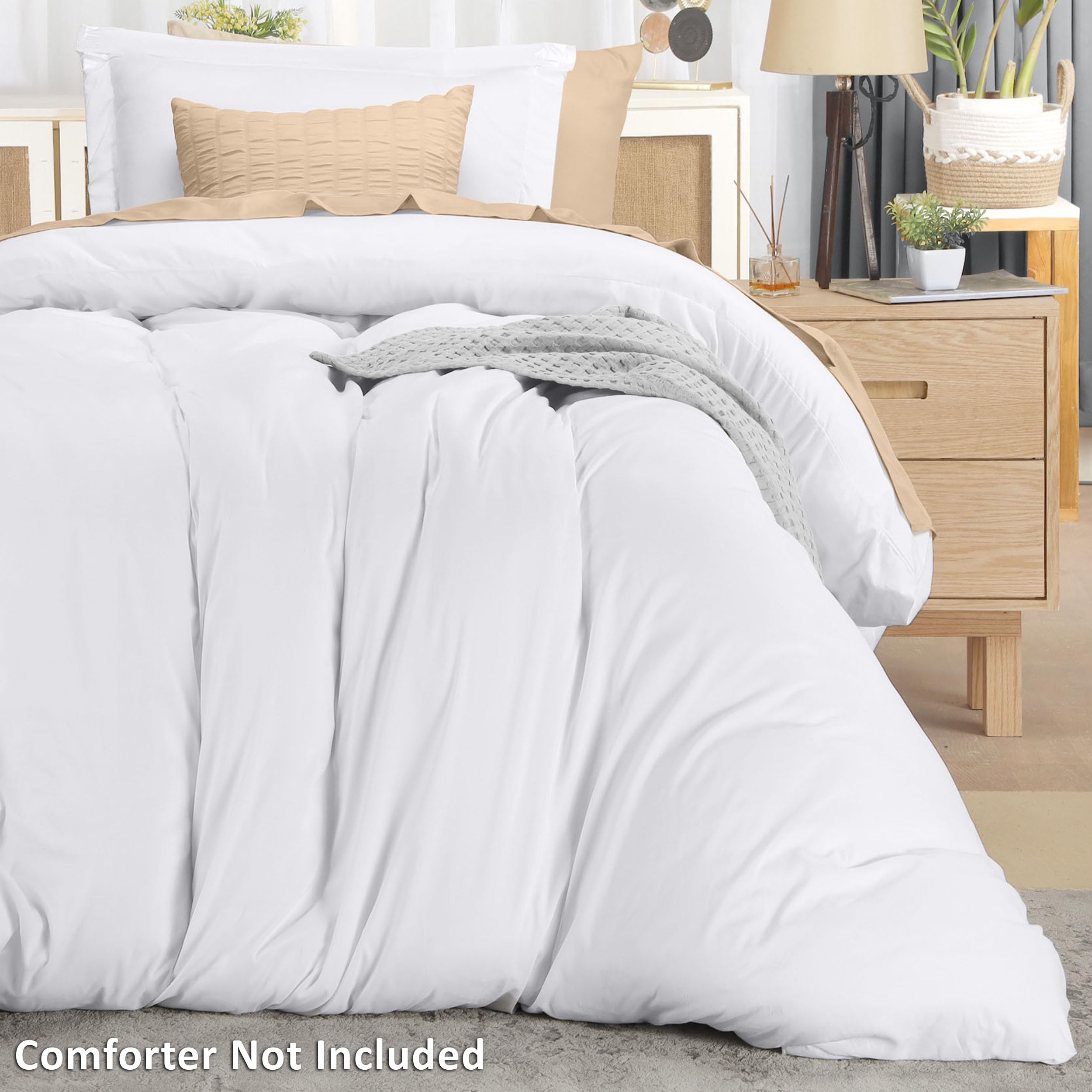 Utopia Bedding Duvet Cover Twin Size Set - 1 Duvet Cover with 1 Pillow Sham - 2 Pieces Comforter Cover with Zipper Closure - Soft Brushed Microfiber, 68 X 90 Inches (Twin/Twin XL, White)