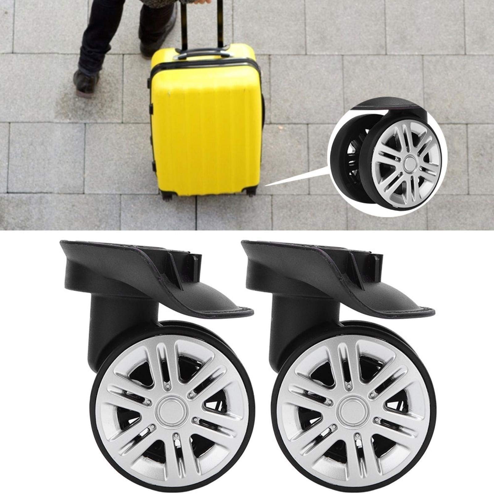 Luggage Wheel,Mute Double Row Wheel Suitcase Luggage Replacement Universal Outdoor Accessories