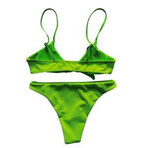 Funny Bikini Sets for Women, Two Piece Swimsuit Graphic Crop Bra Top and High Waisted Bottoms Swimwear (B, Small)