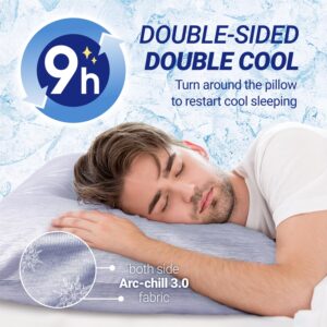 Fittia Body Cooling Pillow Cases for Hot Sleepers, 20x54 Inches, Breathable Body Cooling Pillow Covers with Hidden Zipper, Both Sides Q-Max>0.45, Ideal for Night Sweats, Blue