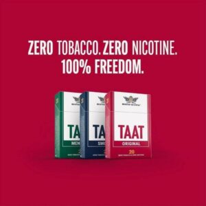 TAAT Herbal Cigarettes - Natural, Nicotine-Free, Tobacco-Free - Natural Herbal Smoking Blend Alternative with 50mg Extract for Adults - Full Flavors, Delicate Taste - 20-Stick Flip Top Pack (Menthol)