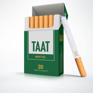 TAAT Herbal Cigarettes - Natural, Nicotine-Free, Tobacco-Free - Natural Herbal Smoking Blend Alternative with 50mg Extract for Adults - Full Flavors, Delicate Taste - 20-Stick Flip Top Pack (Menthol)