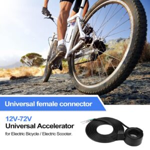 Thumb Throttle Ebike: Electric Scooter Throttle, Ebike Throttle, 7/8inch (22mm) Thumb Throttle Speed Control, 12V-72V Universal Controller for E-Bike Electric Scooters