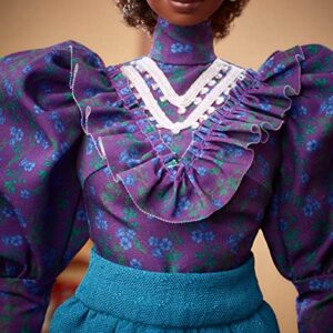 Barbie Inspiring Women Doll, Madam C.J. Walker Wearing Puff Sleeve Blouse, Full-Length Skirt & Accessories, Collectible with Doll Stand & Certificate of Authenticity