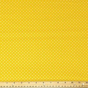 stitch & sparkle cotton 44" med dot sunshine color sewing fabric by the yard