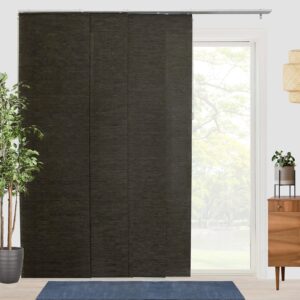 chicology vertical blinds , room divider , door blinds ,blinds for sliding glass doors , temporary wall , closet curtain , room door, seaweed (light filtering) , w:46-86 x h: up to-96 inches