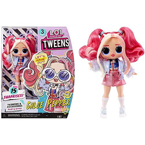 L.O.L. Surprise! Tweens Series 3 Chloe Pepper Fashion Doll with 15 Surprises Including Accessories for Play & Style, Holiday Toy Playset, Great Gift for Kids Girls Boys Ages 4 5 6+ Years Old