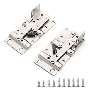 chibery 2 pack tip out tray hinges, scissor hinges for kitchen sink or bathroom cabinet organizer, sink front drawer, compatible both face frame ＆ frameless - nickel plated steel