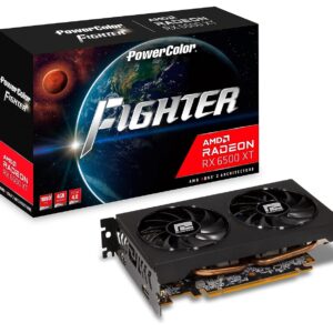 PowerColor Fighter AMD Radeon RX 6500 XT Gaming Graphics Card with 4GB GDDR6 Memory